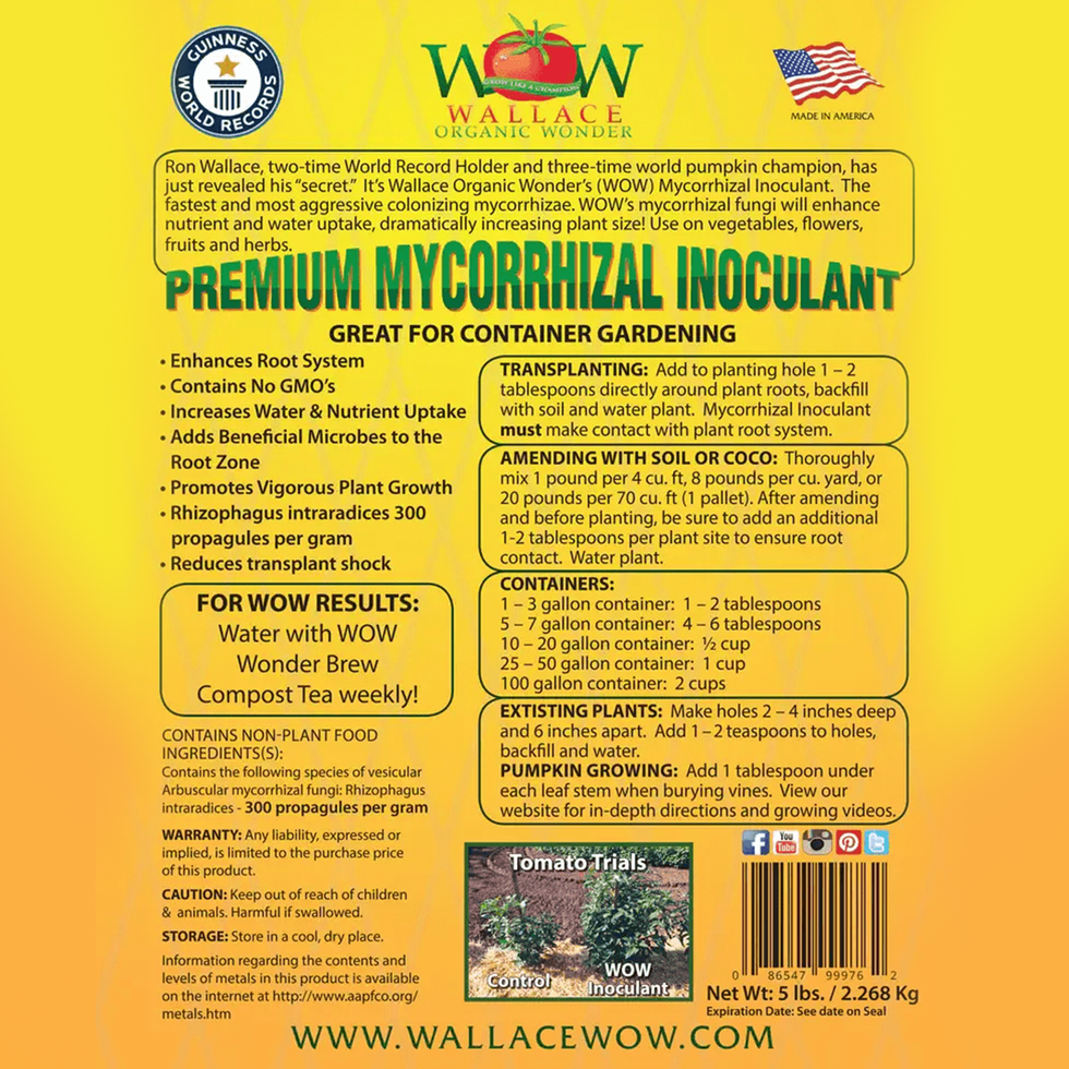 Premium Mycorrhizae and Organic Fertilizers - Wallace Organic Wonder