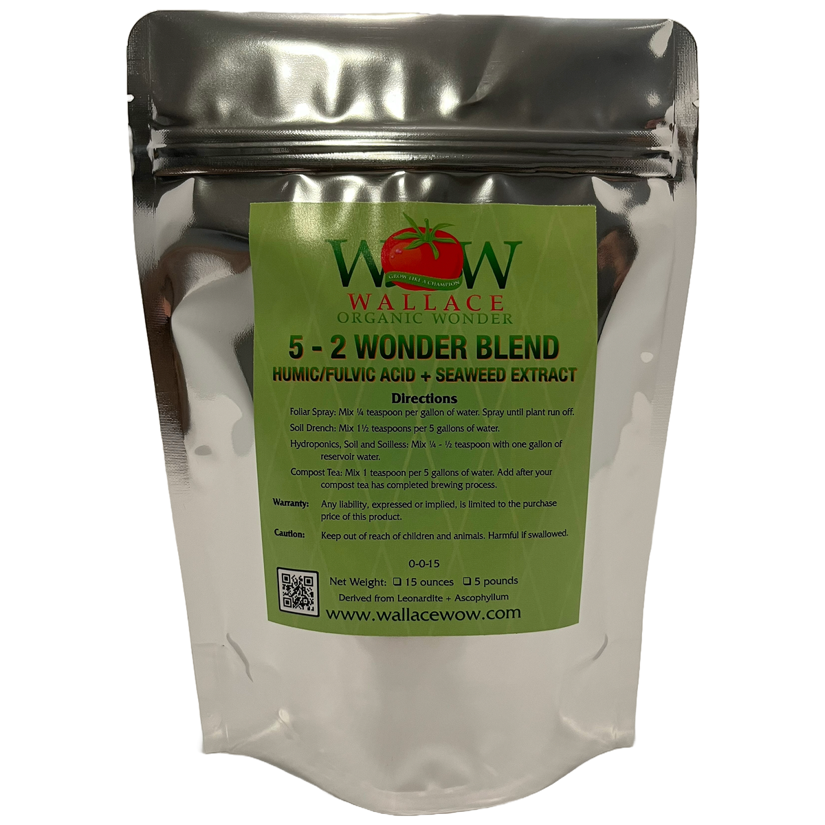5-2 Humic / Fulvic Acid + Seaweed Extract Wonder Blend Wallace Organic ...