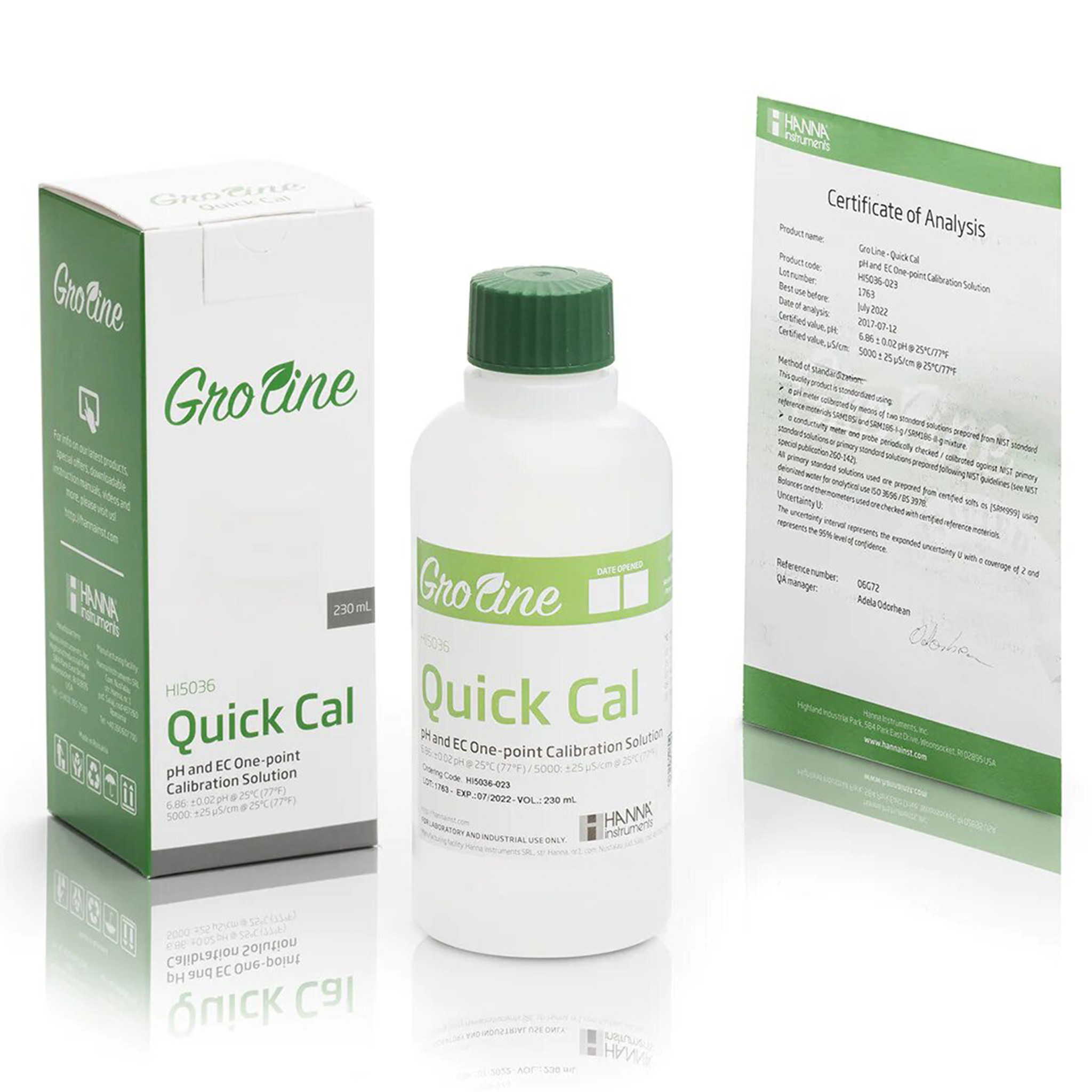Quick Calibration Solution for GroLine pH and EC Meters (230 ml ...